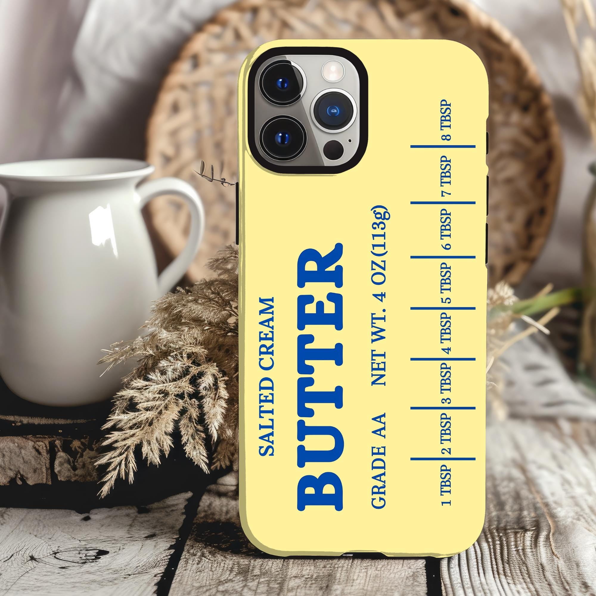 Cream Butter Block Case With Cute Minimal Food Graphic for iPhone 17 to ...