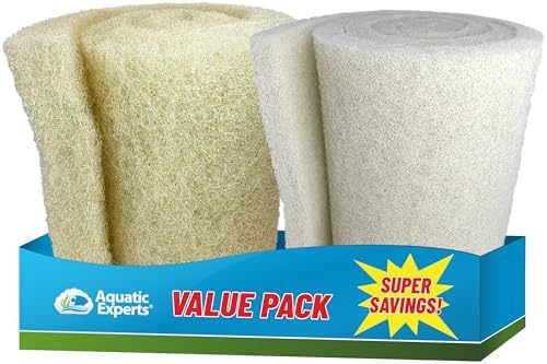 Cream COARSE Pond Filter Pad - 2 inch Thick - Bulk Roll Water Garden ...