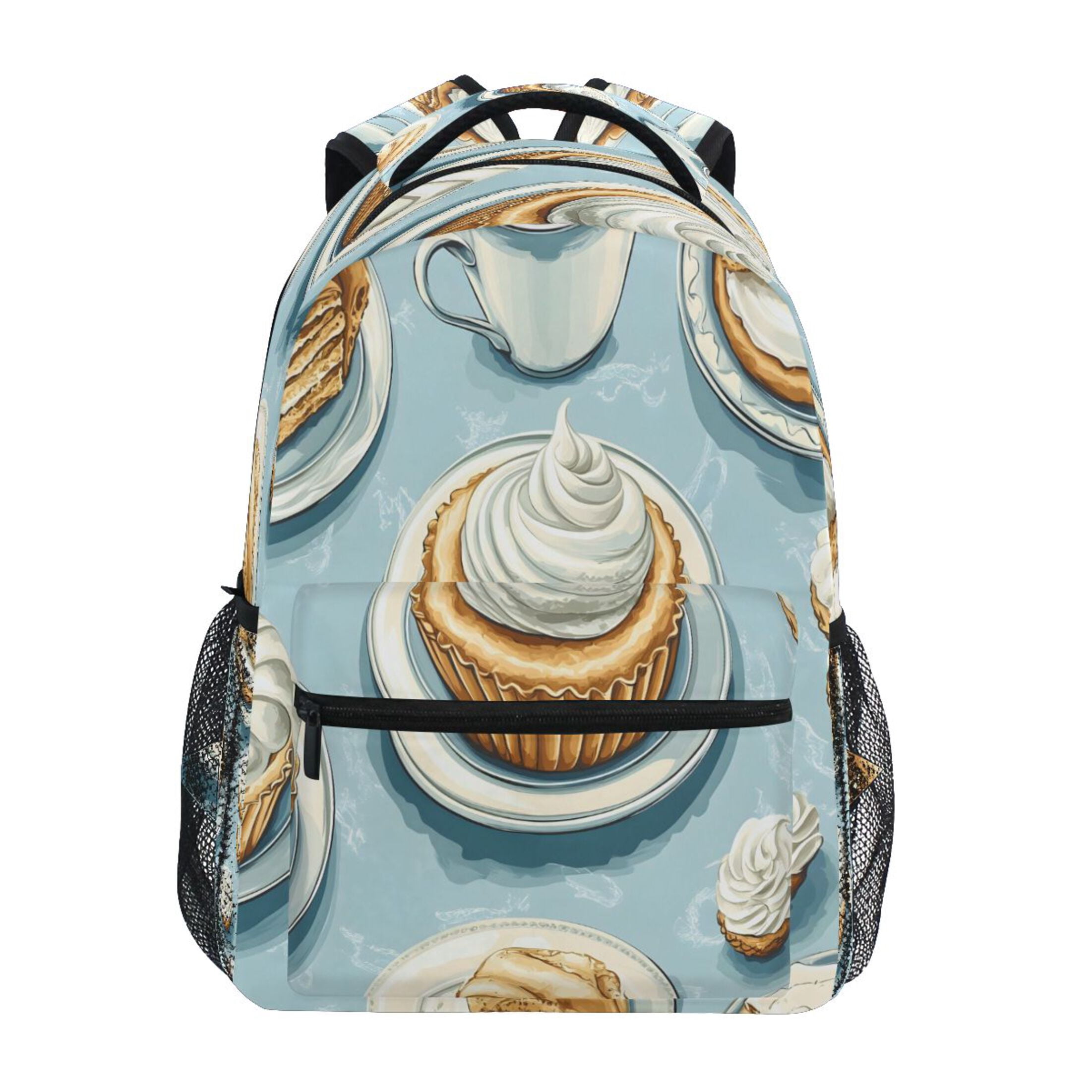 Cream Cake Pattern Stylish Large Backpack 15L Self-Standing Durable ...