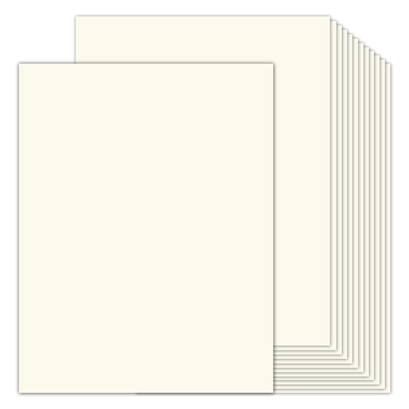 Goefun, Cream Cardstock 8.5x11, 24 Sheets Off White Paper for Printing ...