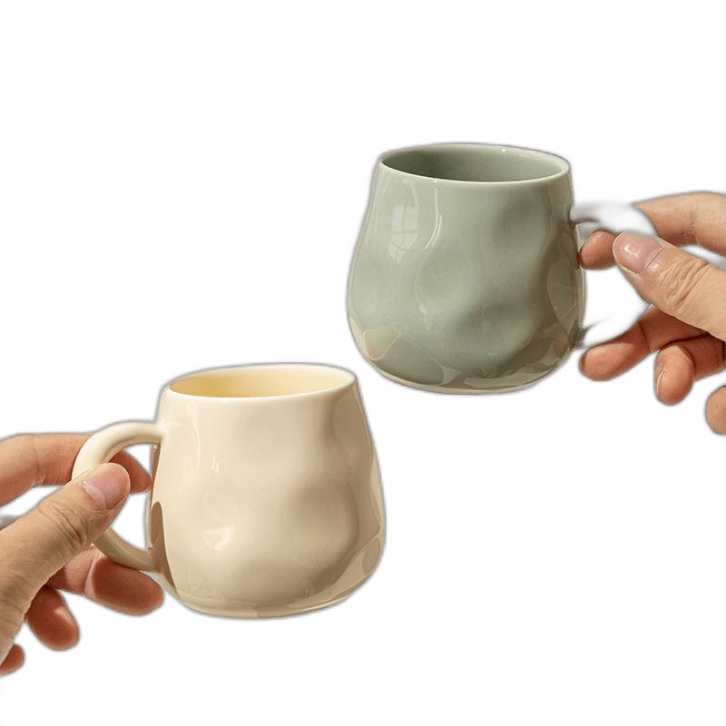 Cream Ceramic Cup, Good-Looking Couple Mug, Creative Water Cup, Female ...
