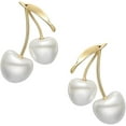 Cream Cherries Pearls Earrings For Women Cherries Pearls Earrings For ...