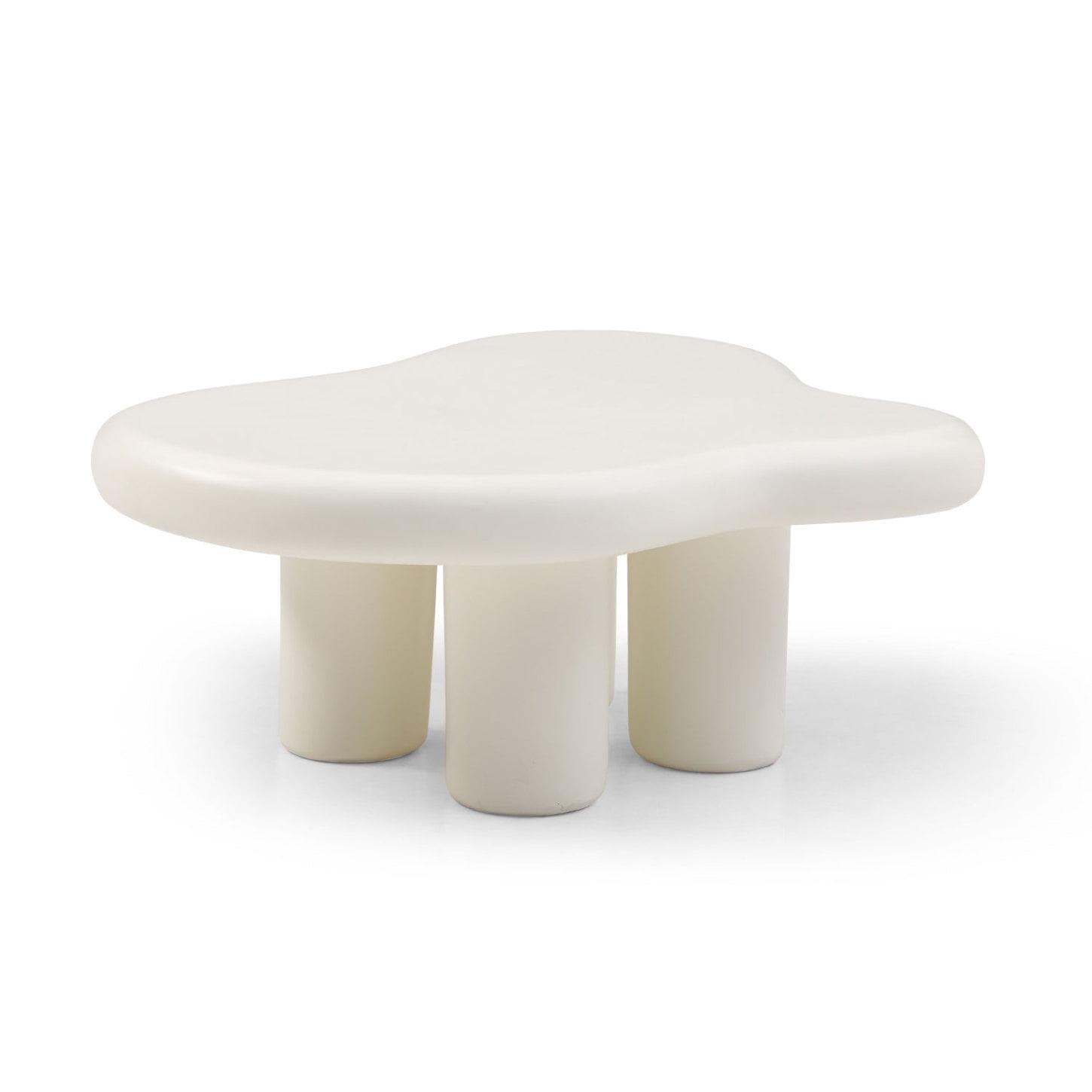 Cream Cloud Wave-Shaped Coffee Table, 35.43-inch Centerpiece for Your ...
