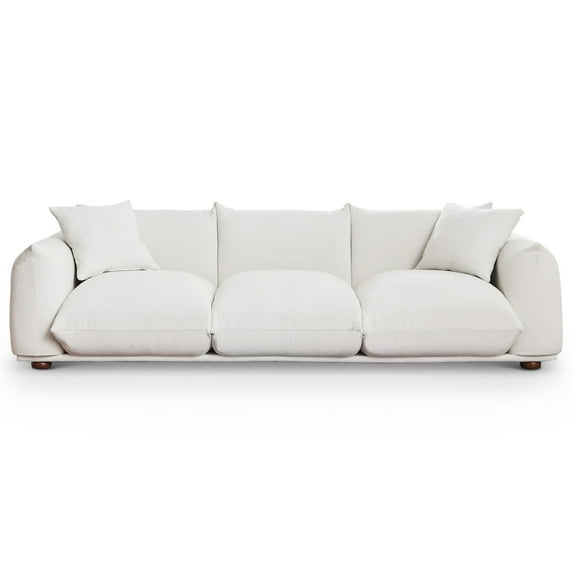 Cream Color, Tight Back Style - Three - seat Sofa - Entertainment Zone ...
