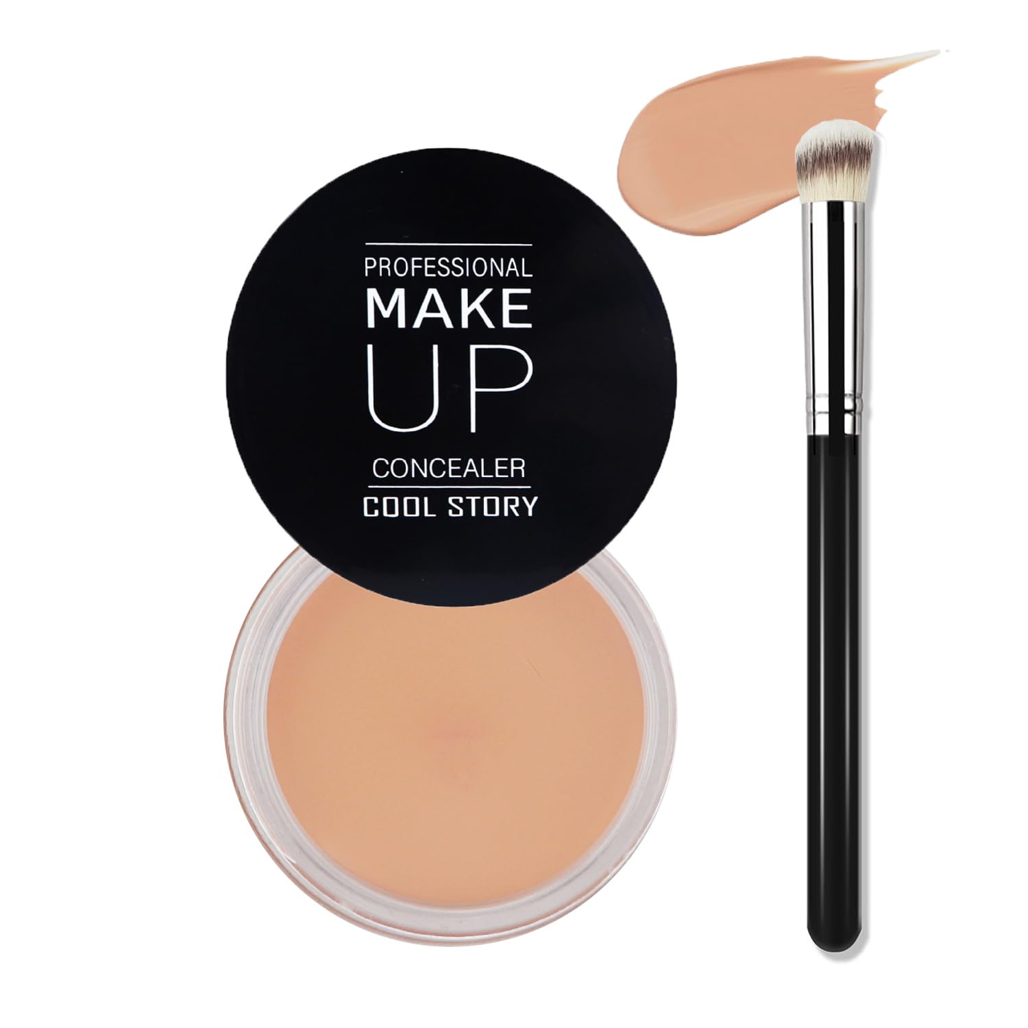 Cream Concealer Full Coverage Makeup,Face Concealer Contour with Brush ...
