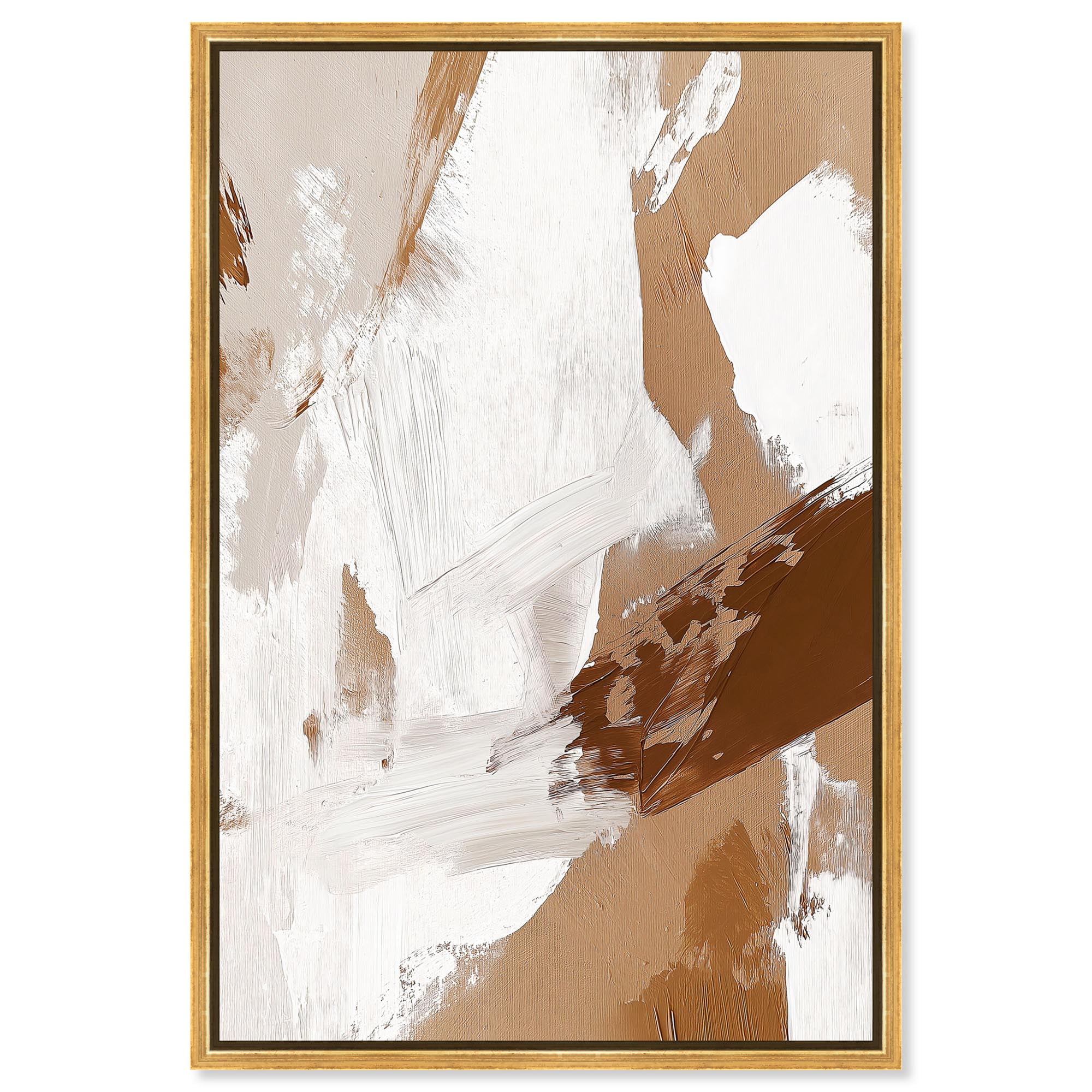 Cream Contours Canvas Print Boho Wall Decor by Art Remedy, Gold Frame ...