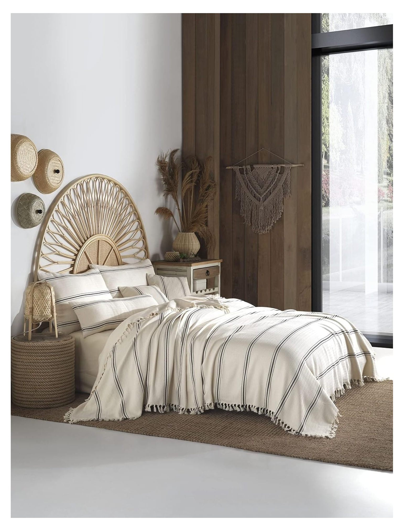 Cream Cotton King Bedspread, Turkish Cotton Throw Blanket, Queen Size ...