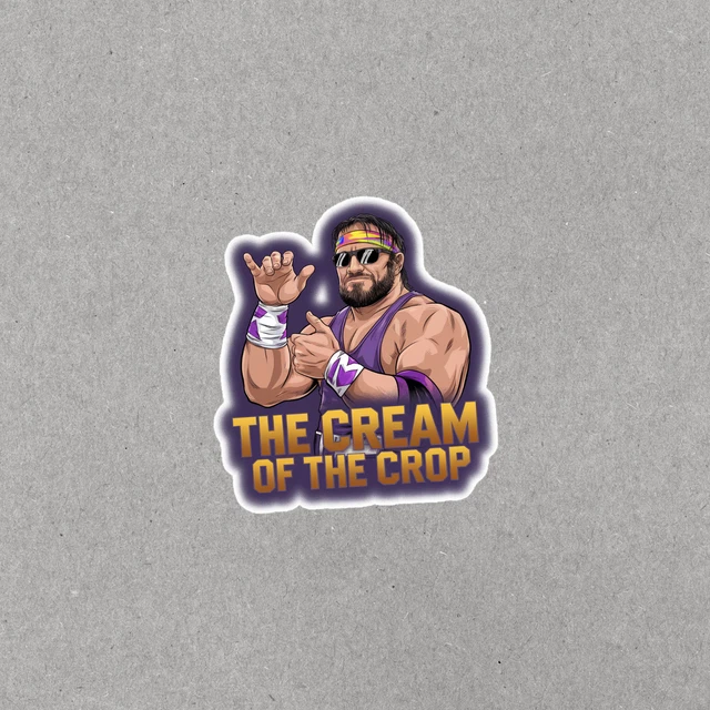 The Cream Of The Crop - Retro 80S Wrestling Sticker Decalphone Decal ...