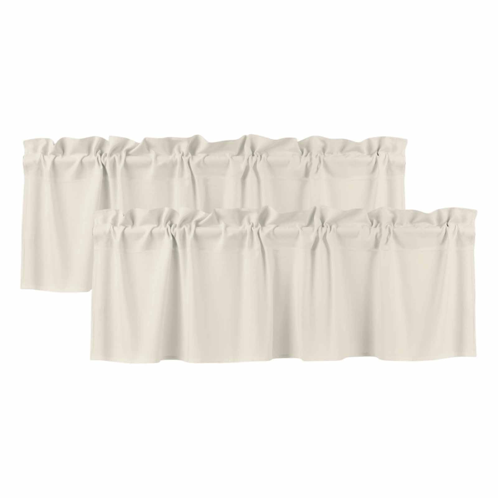 Cream Curtain Valances for Windows, Kitchen Valance Window Treatments ...