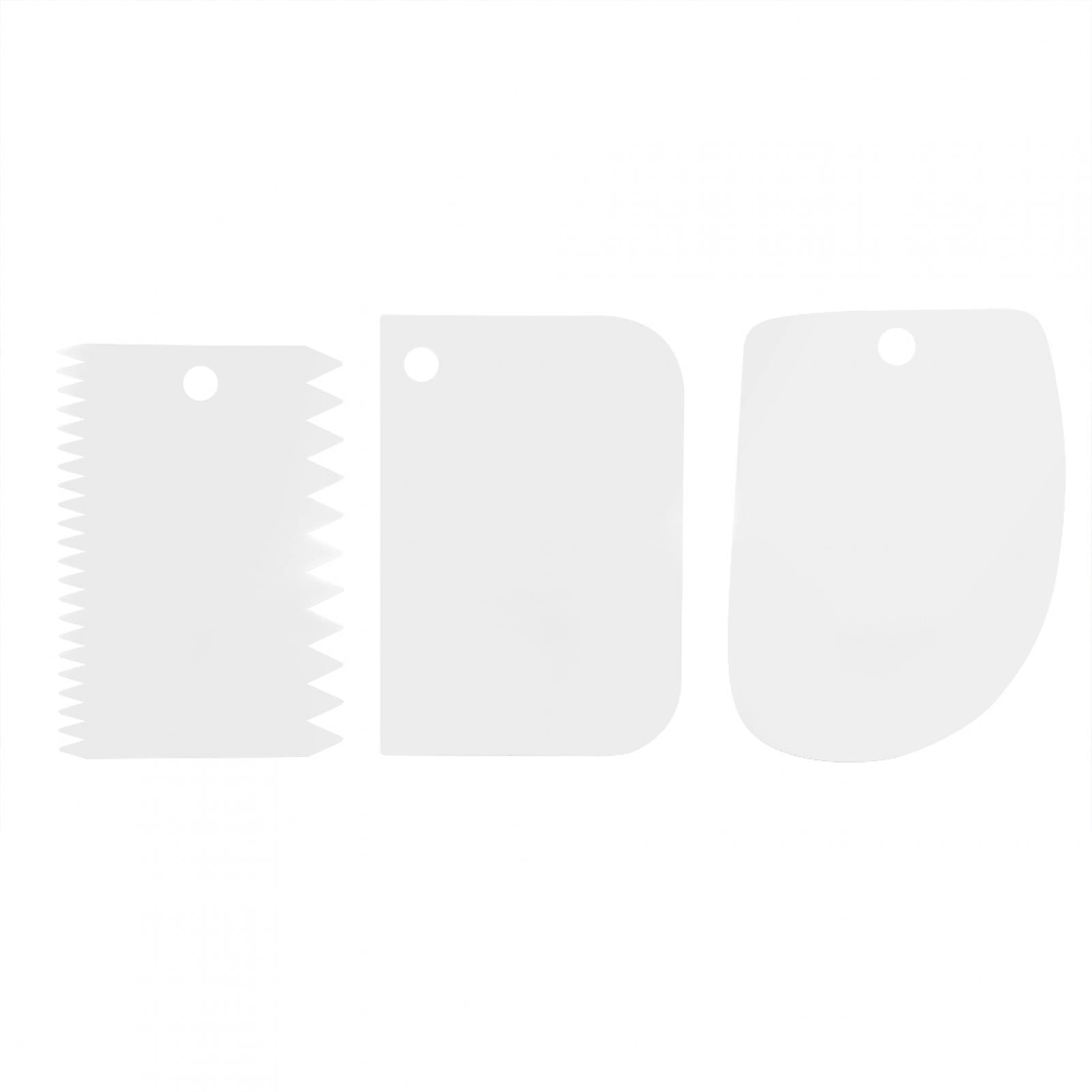 Cream Dough Scraper, Cutter, Spatulas for Pastry and Cake Decorating 3 ...
