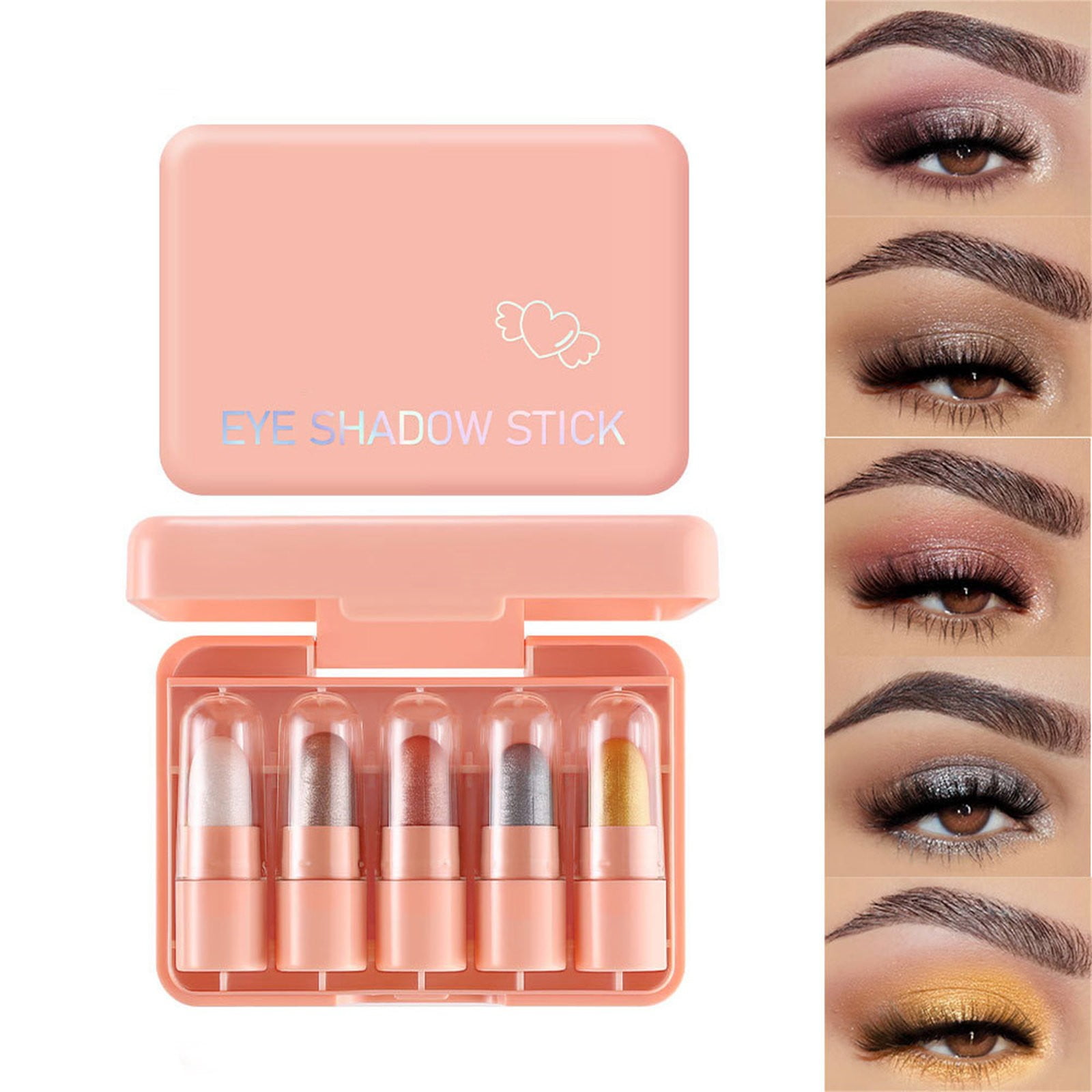 Cream Eyeshadow, 5 Colors Eyeshadow High Pigmented Brighten Eyeshadow ...