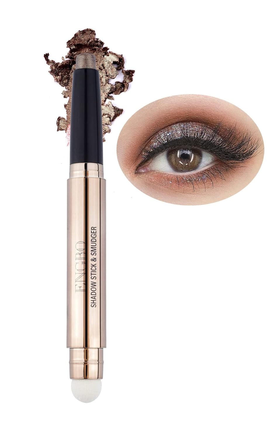 Cream Eyeshadow Stick,2 IN 1 Eye Shadow Pencil Crayon Makeup with ...