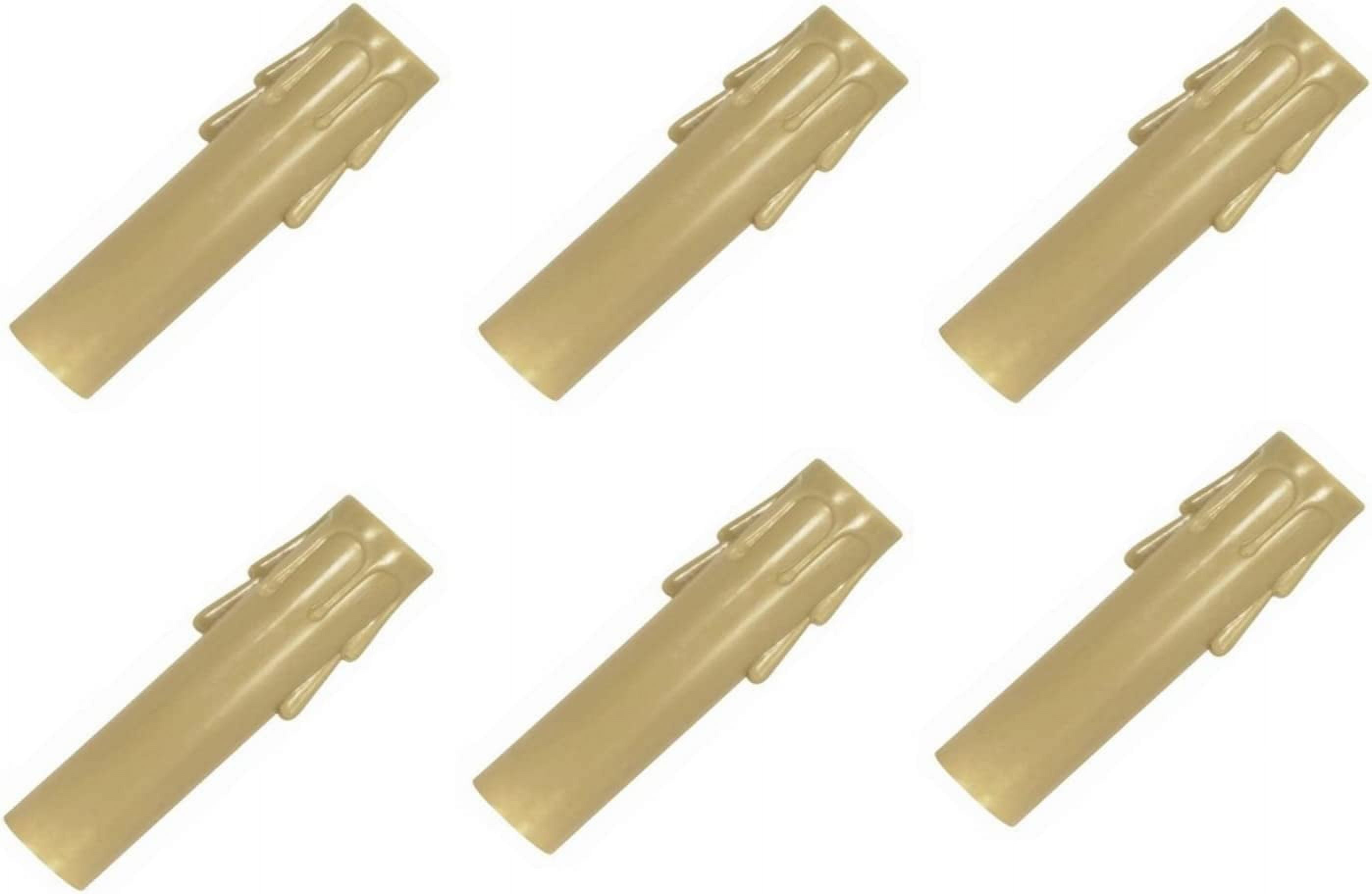 Cream Fiber Drip Candelabra Base 3 Inch Candle Covers (Set of six ...