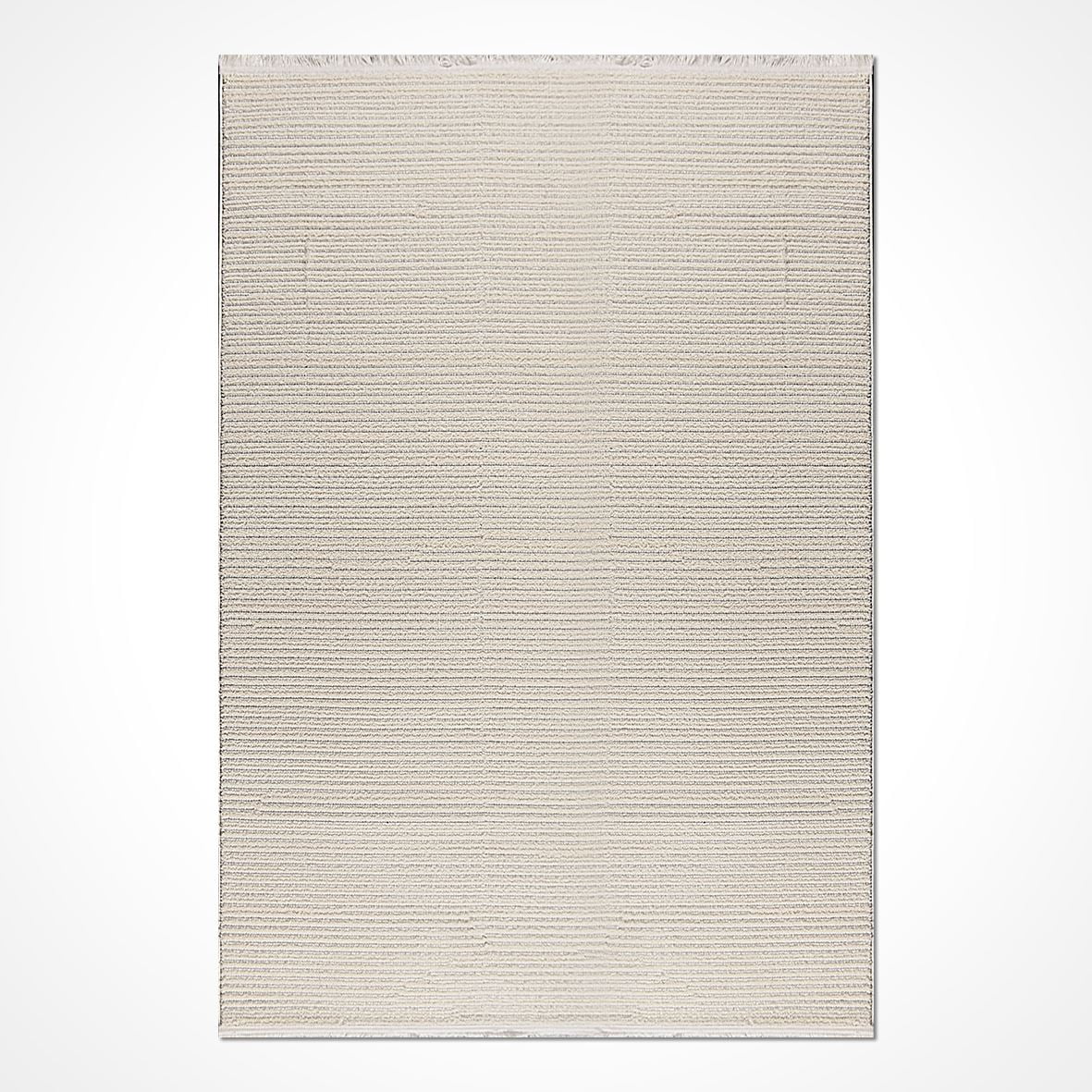 Cream Flat Pattern Polyester Area Rugs for Living Room Jacquard ...