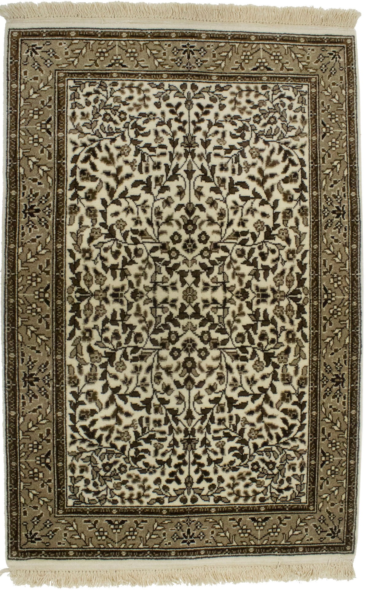 Cream Floral Kirman 3X4 Oriental Rug - Walmart.com