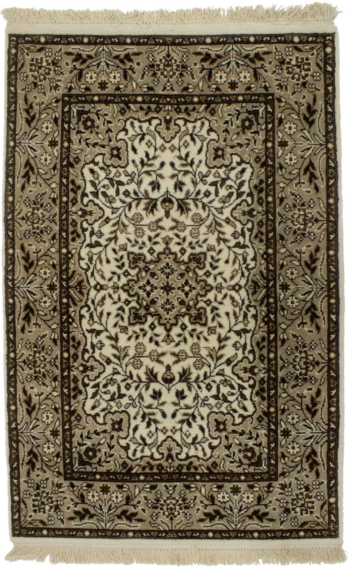 Cream Floral Kirman 3X4 Oriental Rug - Walmart.com