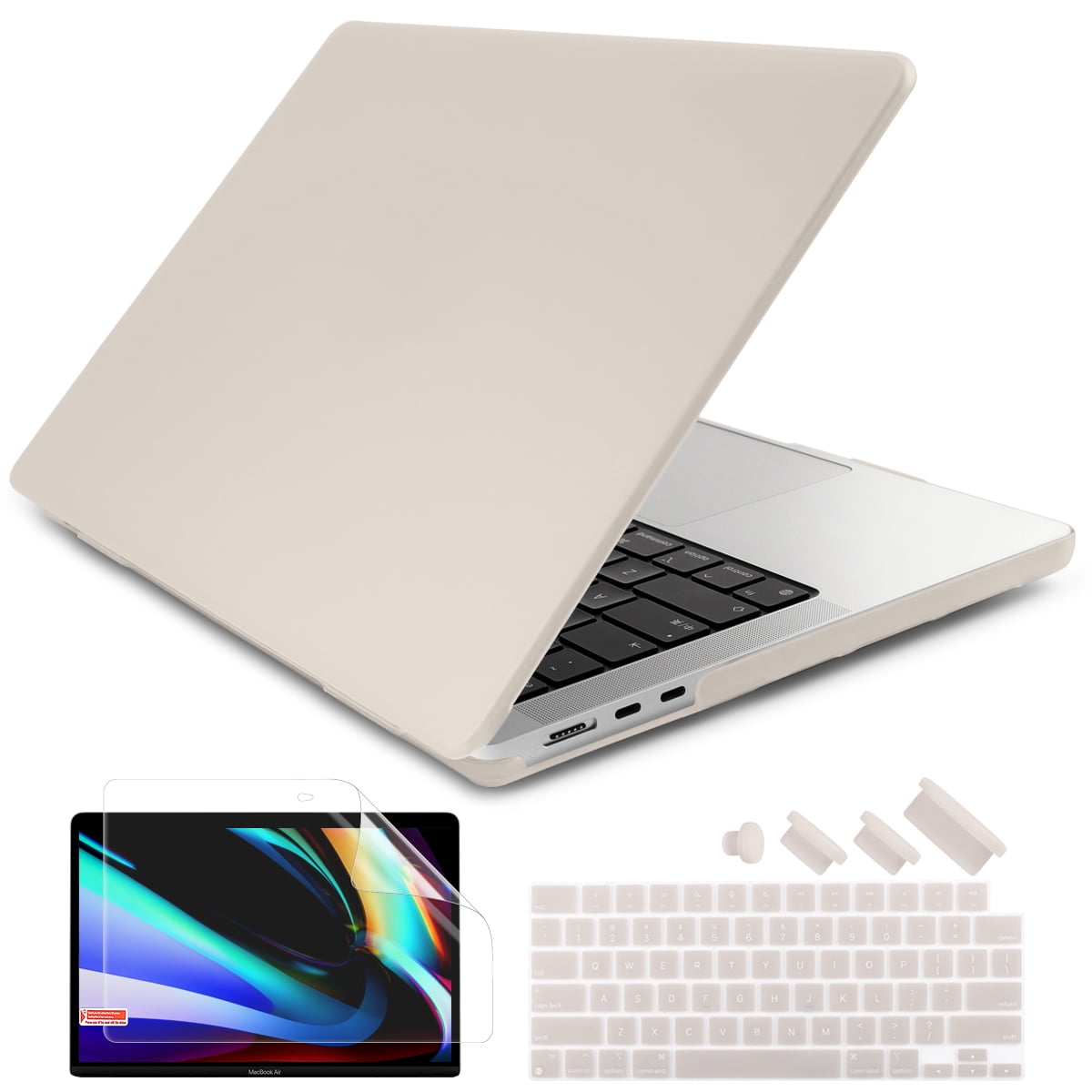Cream Frosted Case For 2022 MacBook Air 13.6 inch M2 A2681 Plastic Hard ...