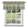 Cream Grain Line Valances for Windows Sage Green Woven Canvas Style ...