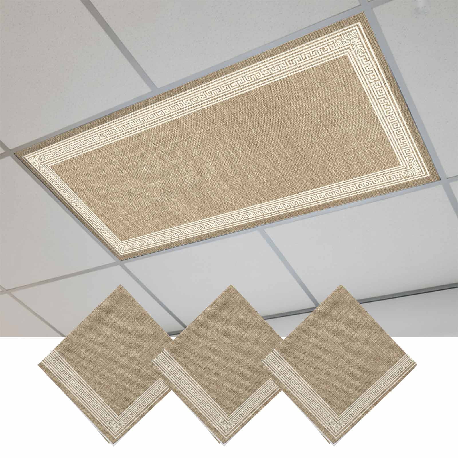 Cream Greek Key Fluorescent Light Covers, Geometric Greece Ancient ...
