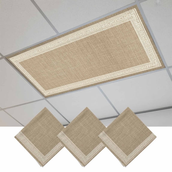 Cream Greek Key Fluorescent Light Covers, Geometric Greece Ancient ...