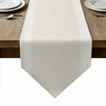 Cream Greek Key Table Runner Linen Burlap Table Runner 108 Inches Long ...
