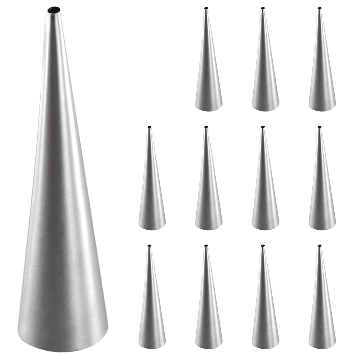 Cream Horn Molds 12Pcs Large Size Baking Cones Stainless Steel Roll ...