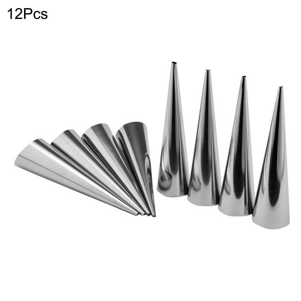 Cream Horn Molds, Stainless Steel Non-Stick Lock Forms, Seamless Metal ...