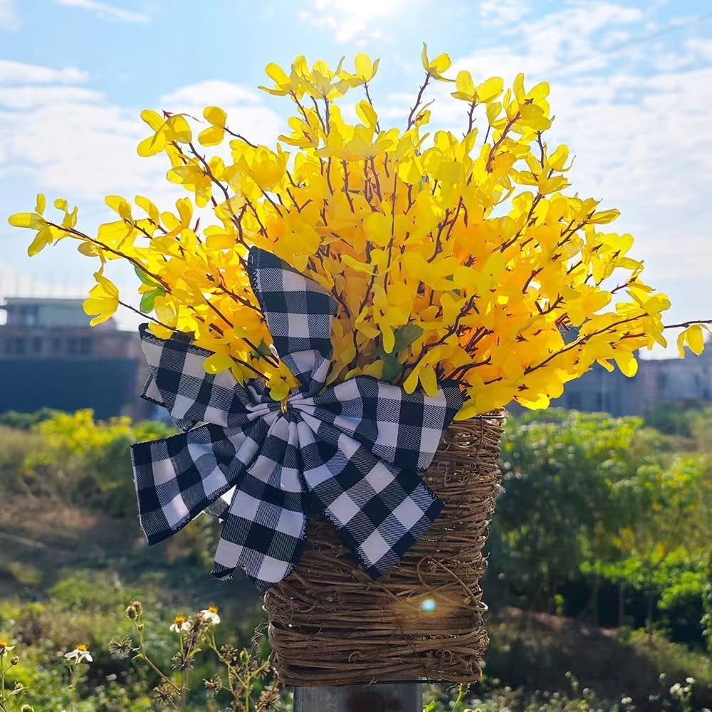 Cream Hydrangea Door Hanger Basket Wreath - 2024 Newest Pink Berry ...