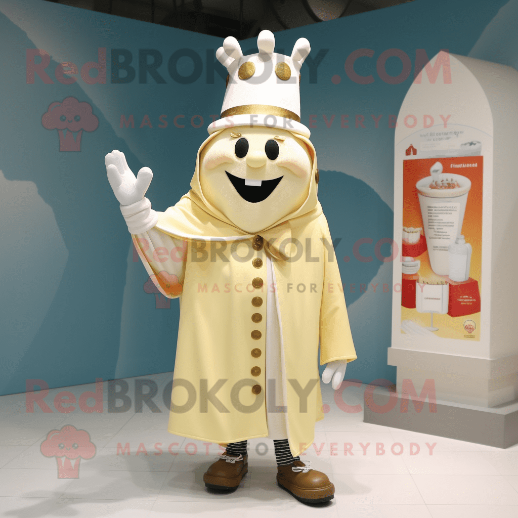 Cream King REDBROKOLY mascot costume character dressed with a Raincoat ...