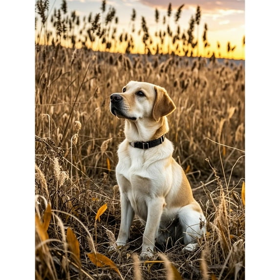 Cream Labrador Retriever pattern,5D Full Round Diamond Painting Kits ...