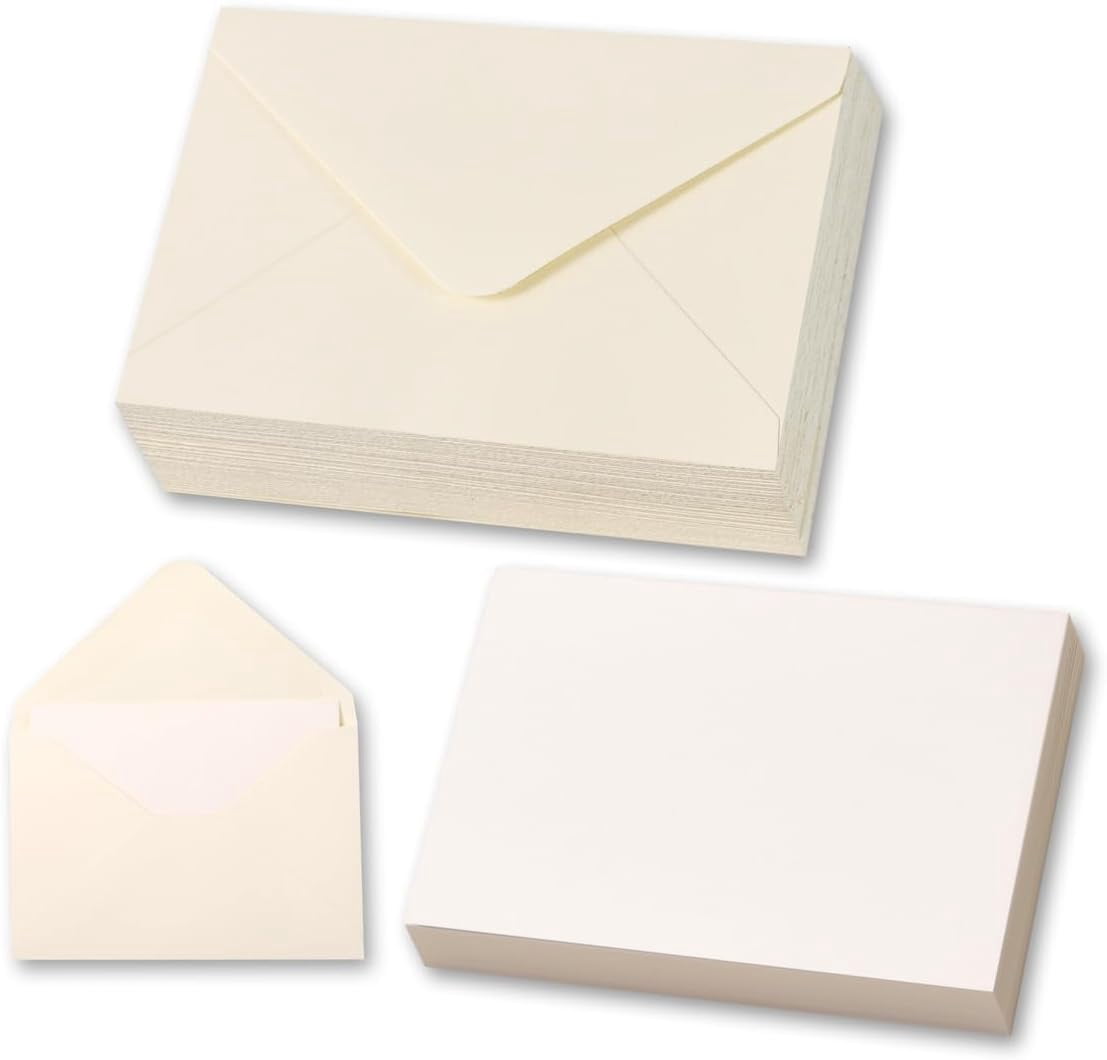 Cream Mini Envelopes with Blank Gift Cards, Business & Note Cards - for ...