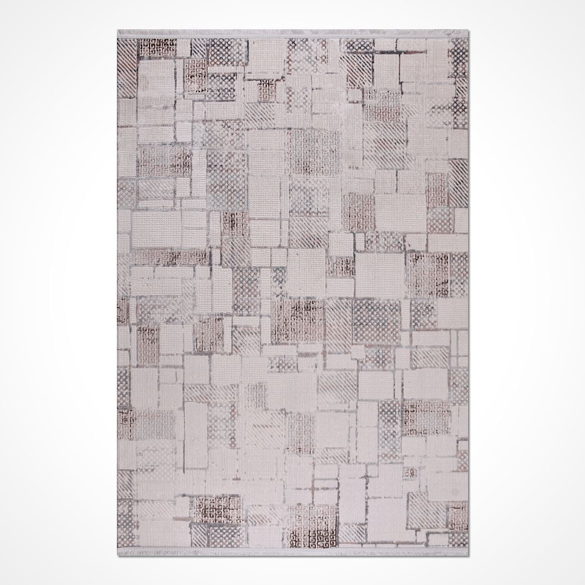Cream Modern Acrylic Area Rugs for Living Room Jacquard Textured Modern ...