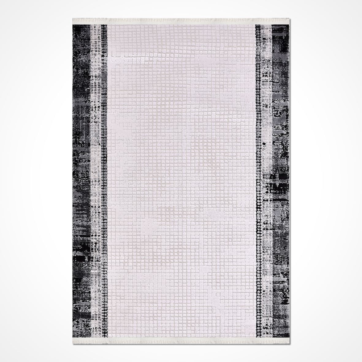 Cream Modern Acrylic Area Rugs for Living Room Jacquard Textured Modern ...