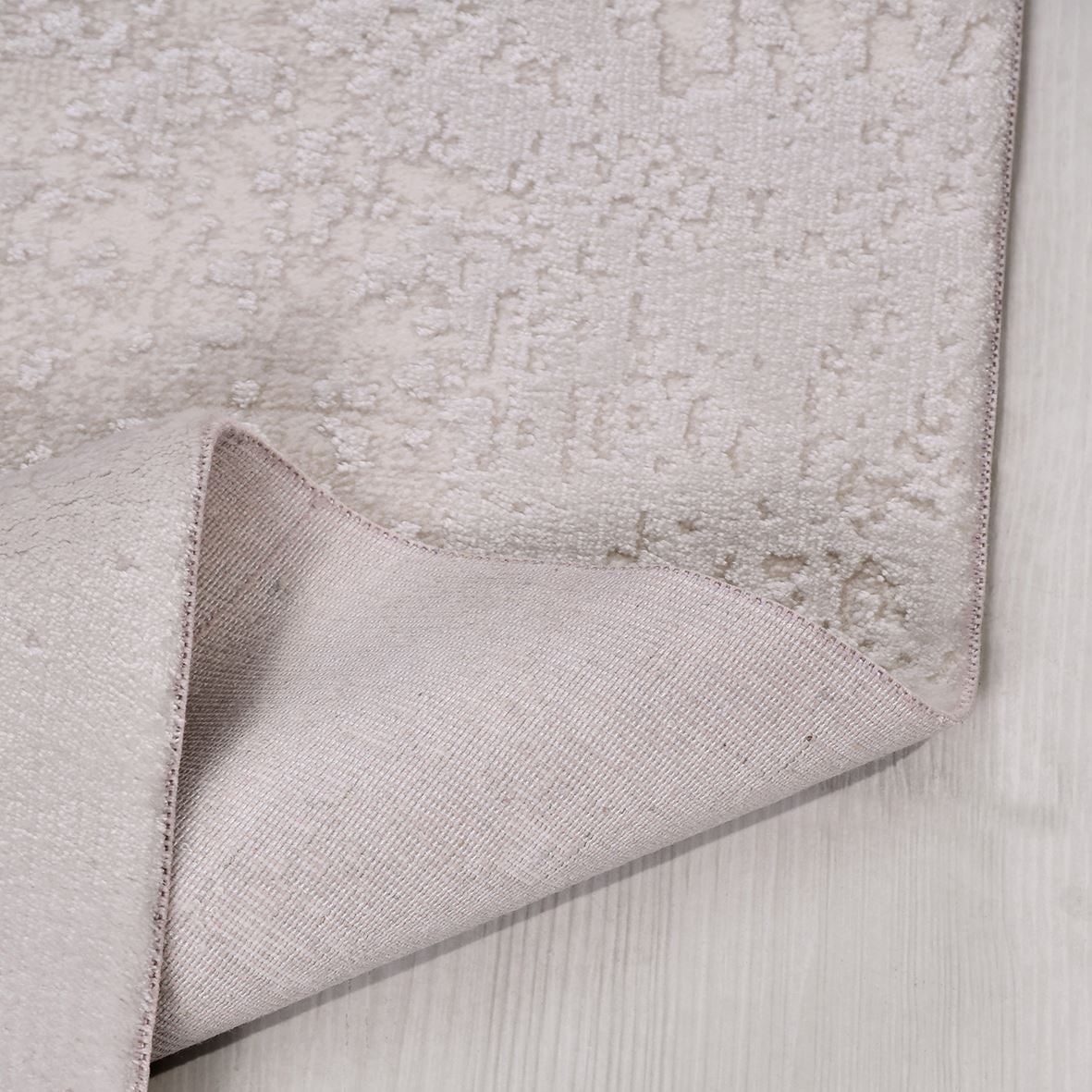 Cream Modern Acrylic Area Rugs for Living Room Jacquard Textured Modern ...