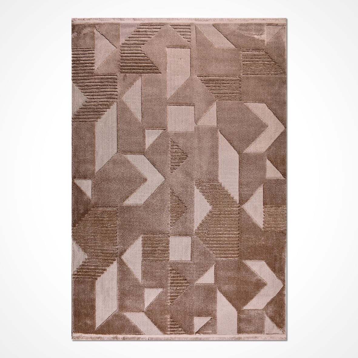 Cream Modern Polyester Area Rugs for Living Room Jacquard Textured ...