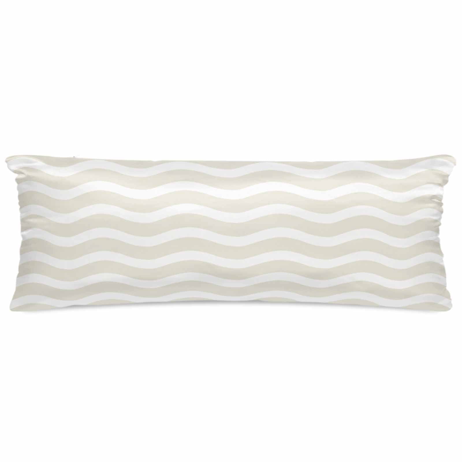 Cream Moire Satin Pillowcase for Hair and Skin with Zipper, Soft ...