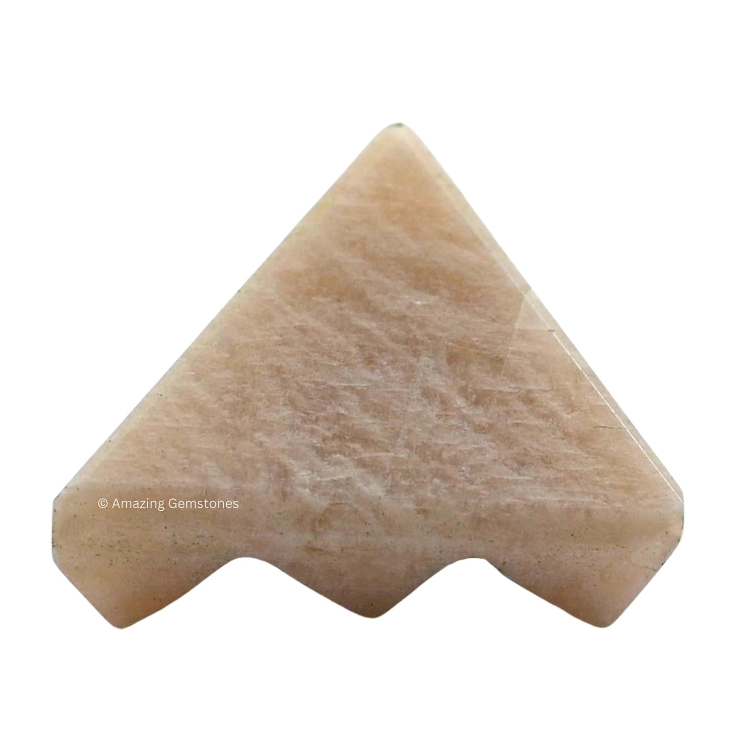 Cream Moonstone Crystal Pyramid with 9 Pyramid Plate Bottom, 1" Mini ...