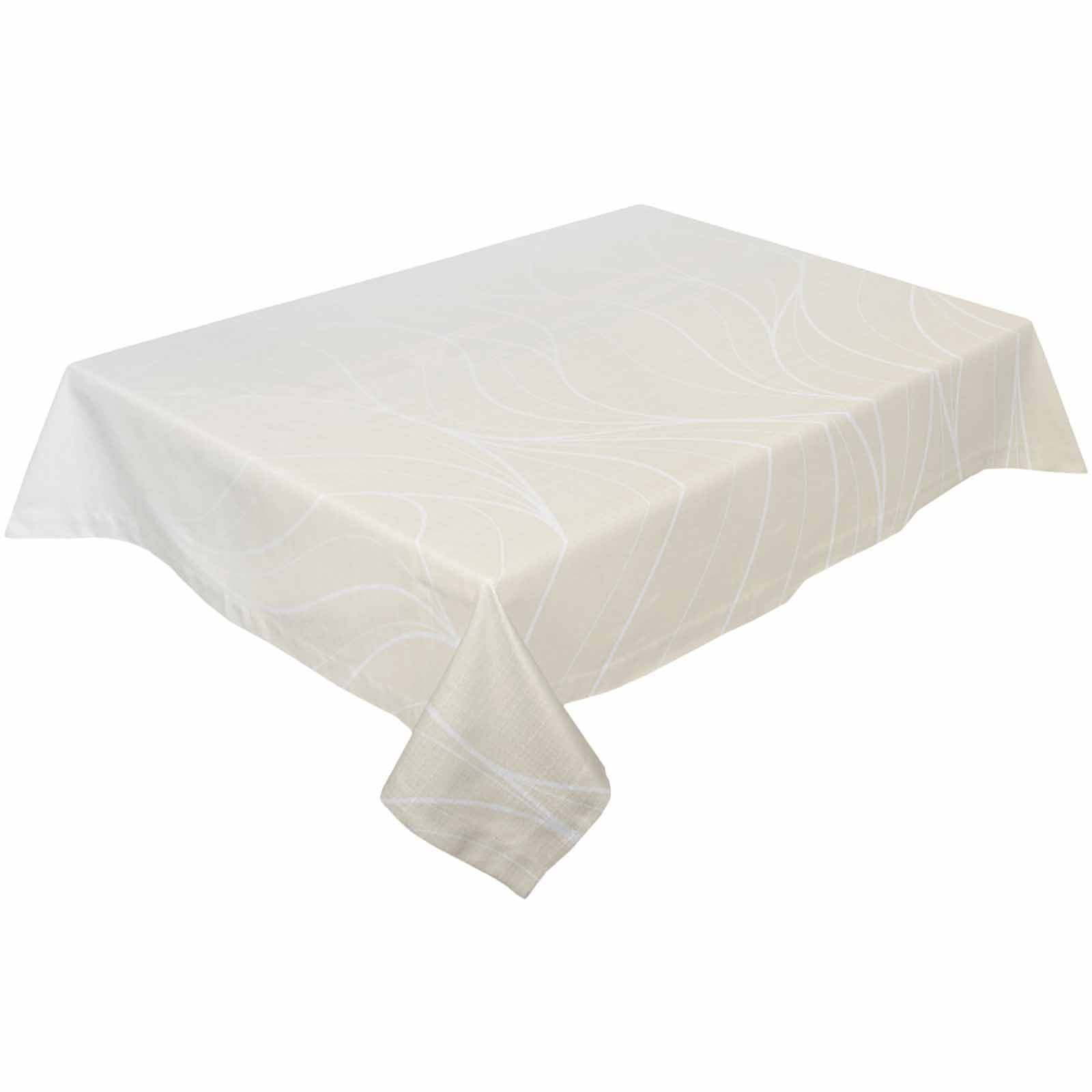 Cream Ombre Lines Rectangle Tablecloths 60x120,Simple Cream White ...