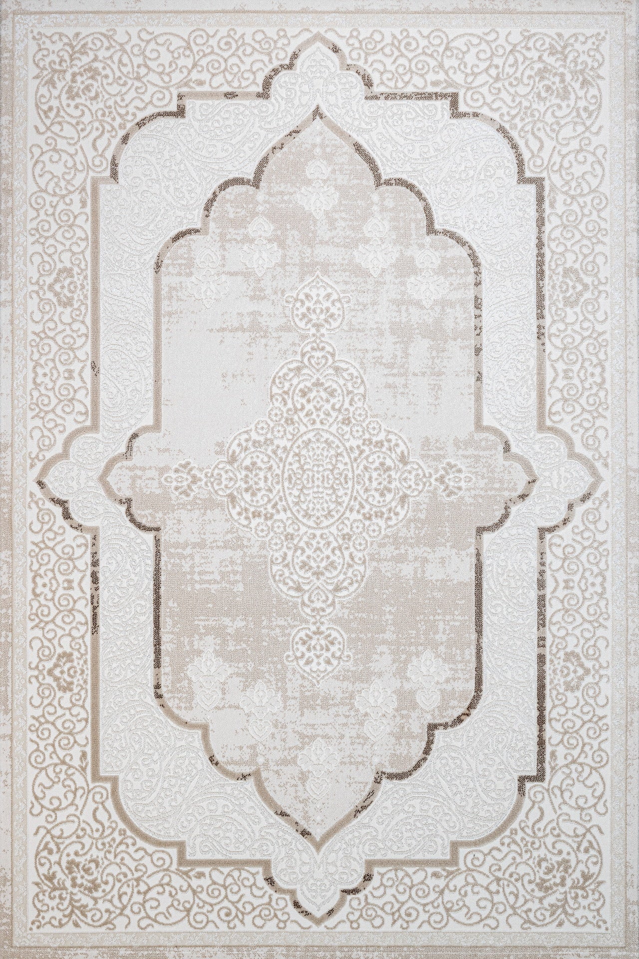 Cream Oriental Area Rugs for Living Room Washable Rugs Boho Moroccan ...