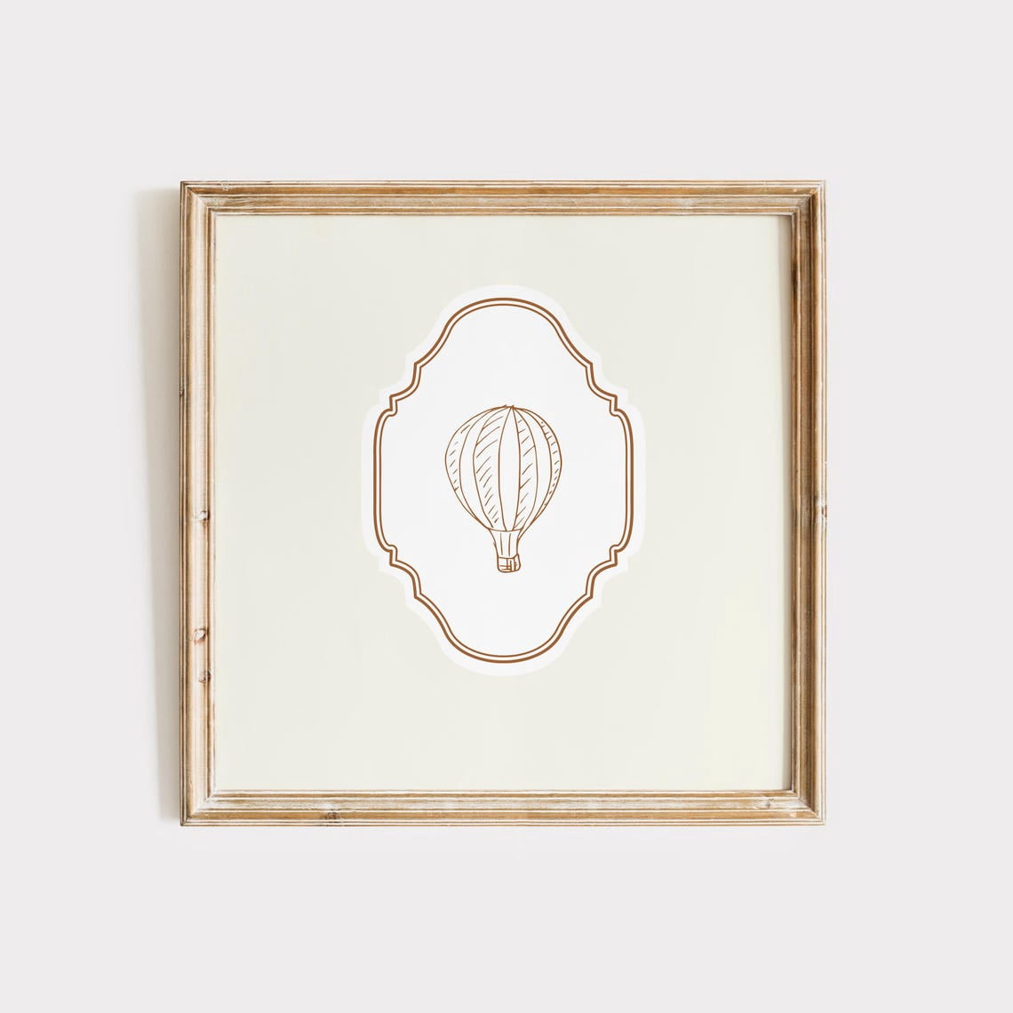 Cream Ornate Vintage Hot Air Balloon, Instant, Trendy Decor, Living ...