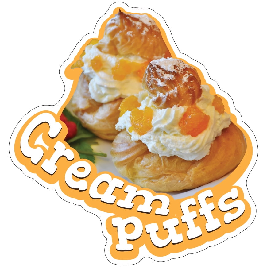 Cream Puffs 16" Decal Concession Stand Food Truck Sticker - Walmart.com