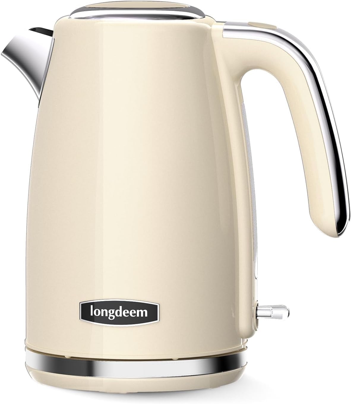 Cream Retro Style 1.7L Stainless Steel Electric Kettle, 1500W Fast Boil ...