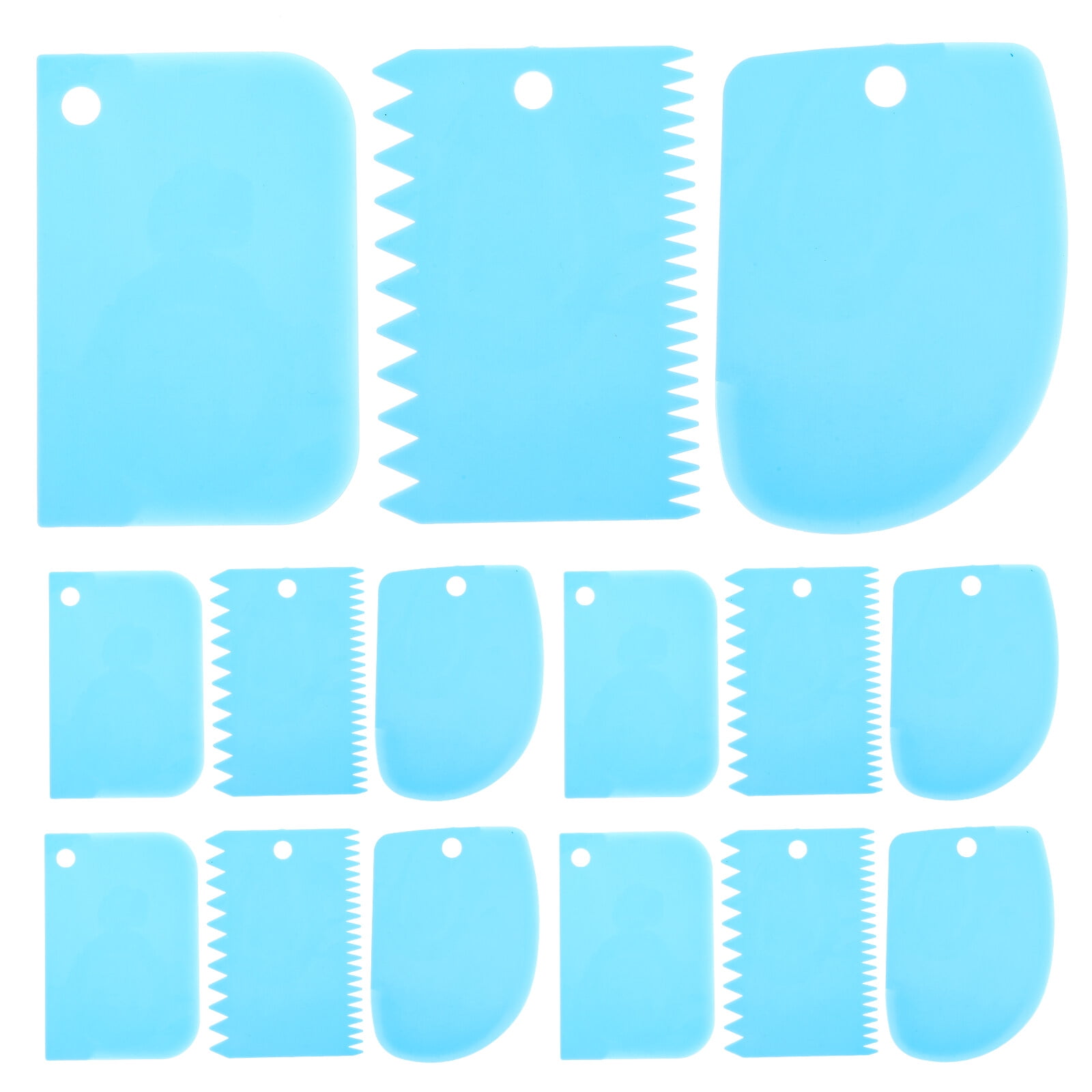 Cream Scraper Dough Tools Portable Cake Smoother Plastic Scrapers ...