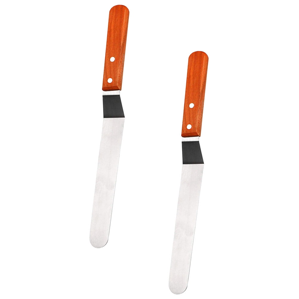 Cream Spatula Stainless Steel Cake Scraper Smoother Ice Angled Offset ...