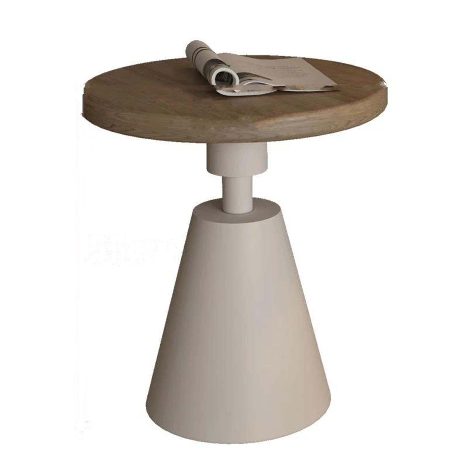 Cream Style Solid Wood Small Round Table White Small Coffee Table Sofa ...