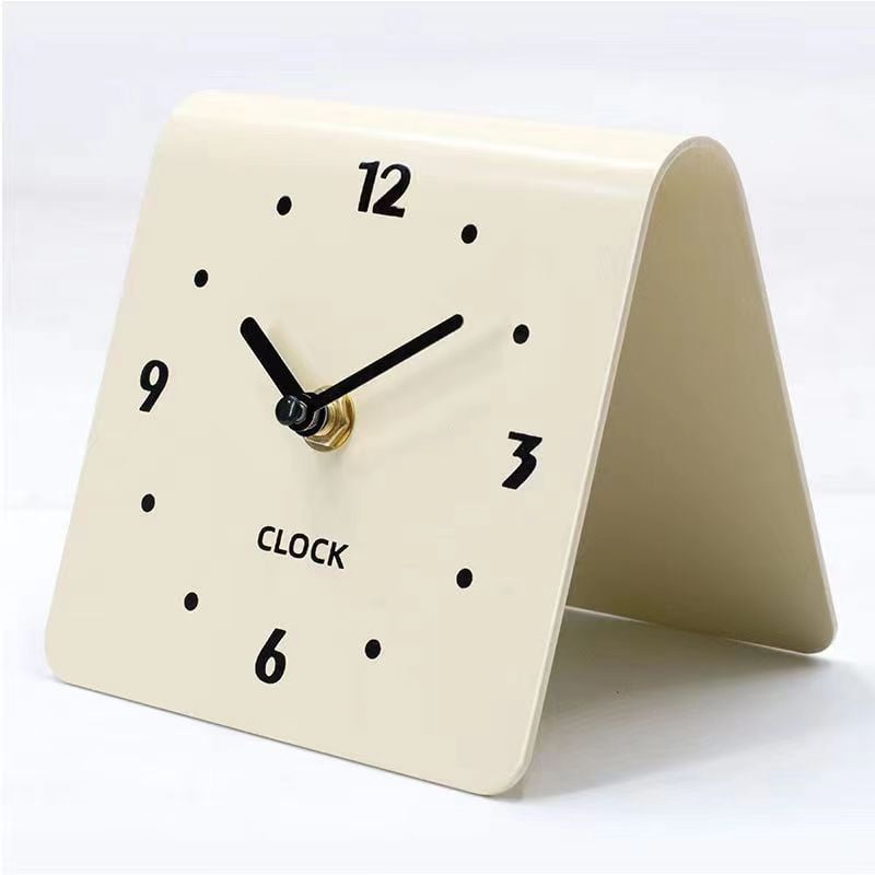 Cream Tabletop Living Room Home Clock Modern Desk Clock Mute Student ...