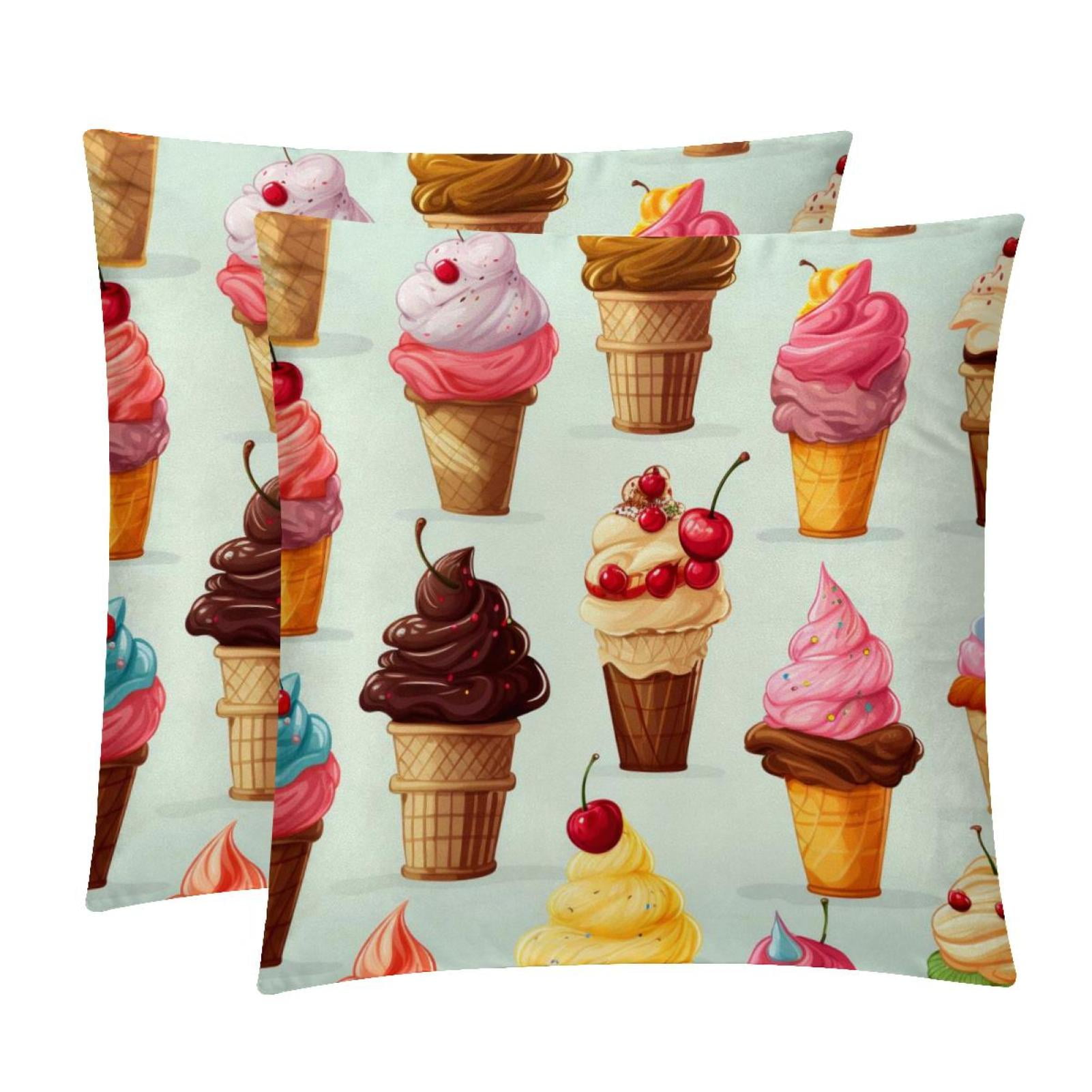 Cream Velvet Bed Pillow Throw Covers Pillow Inserts Throw Pillows with ...