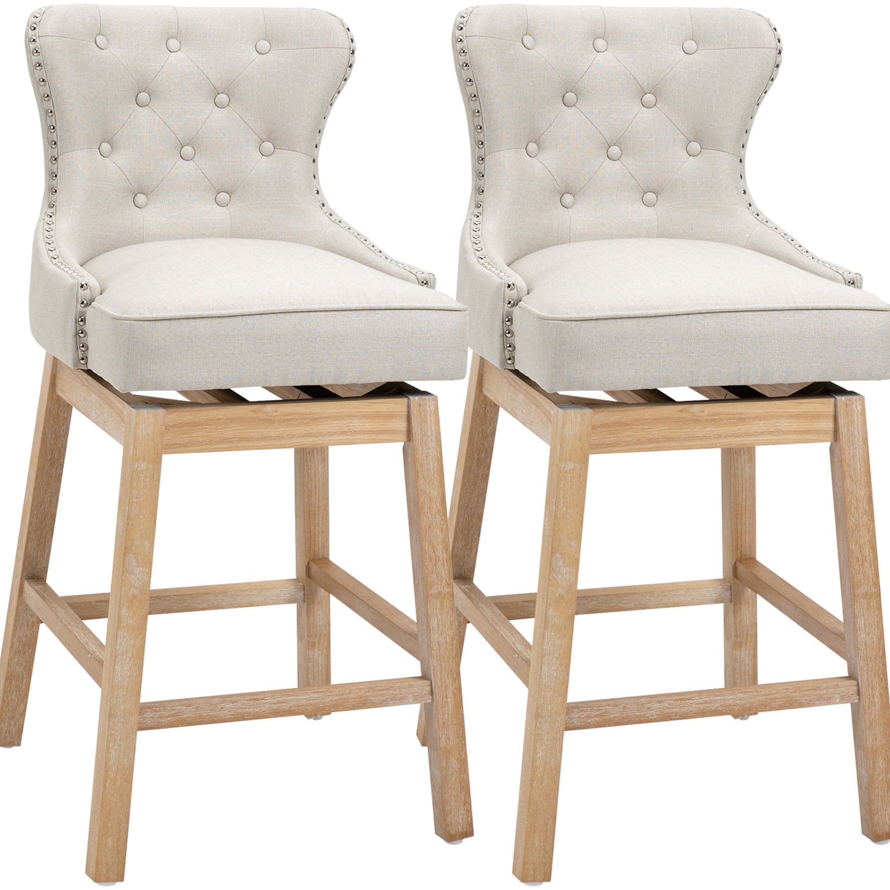 Cream White Bar Stools / Tall Seating / Stable Seating up to 264 lbs ...
