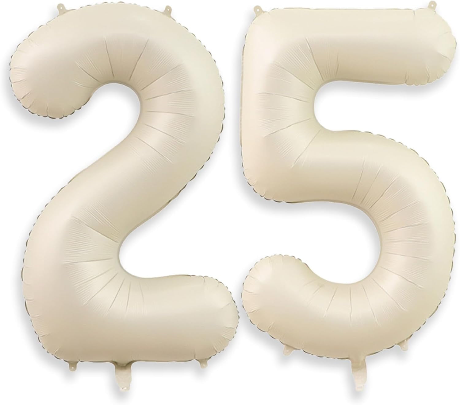 Cream White Number 25 Balloon 40 Inch, Large 25 Balloon Numbers Foil ...