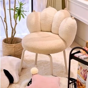 Cream chair Lamb velvet makeup stool Small bedroom Manicure dressing ...